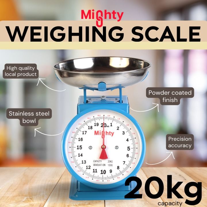 [Mighty] Weighing Scale 20 kilograms / Timbangan 20 kilo / Flat Scale Flat Plate WeighingScale ...