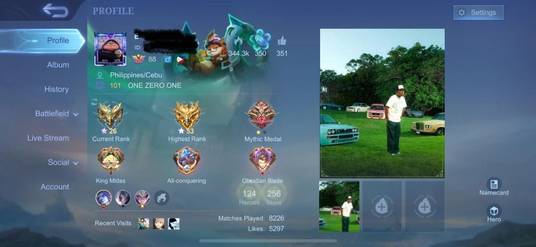 Mobile legends account Current rank Mythical Honor Previous Rank ...
