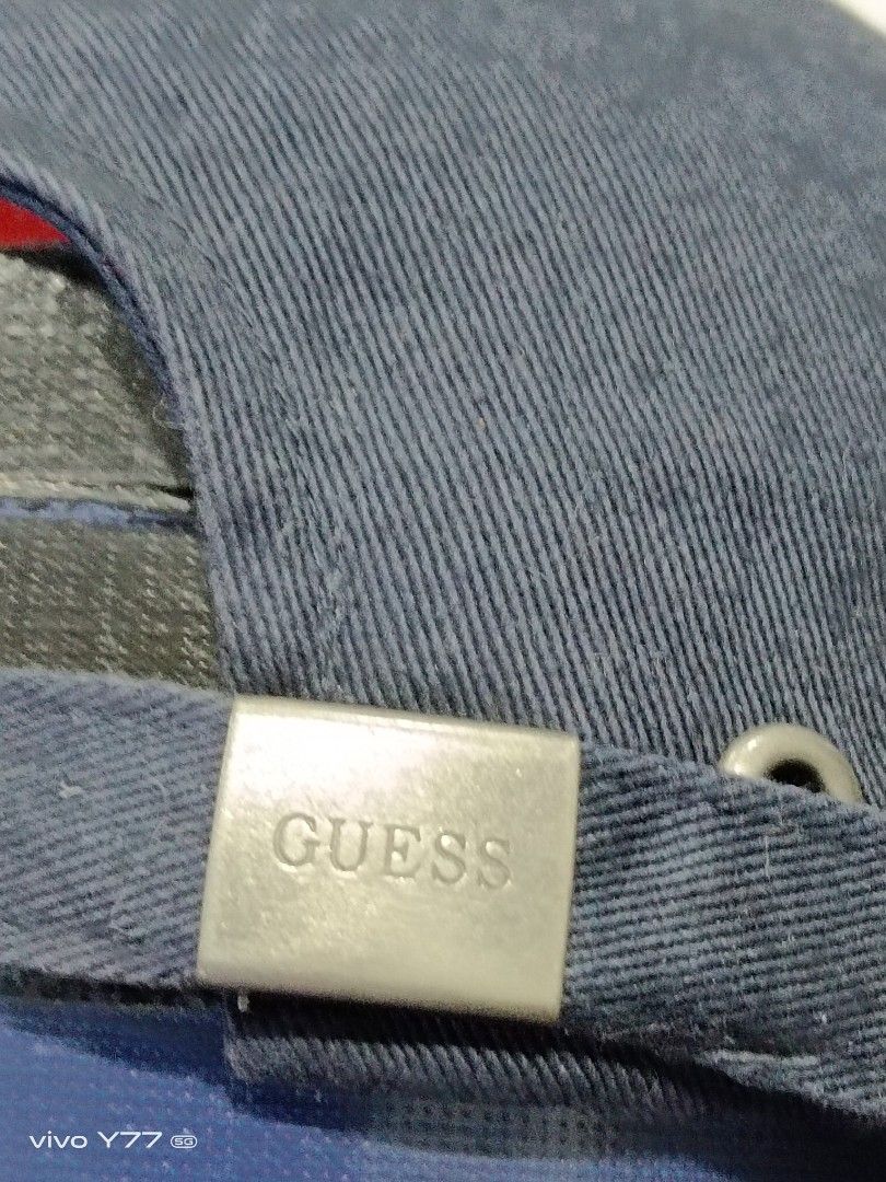 Navy Colour Guess Cap, Men's Fashion, Watches & Accessories, Cap & Hats ...
