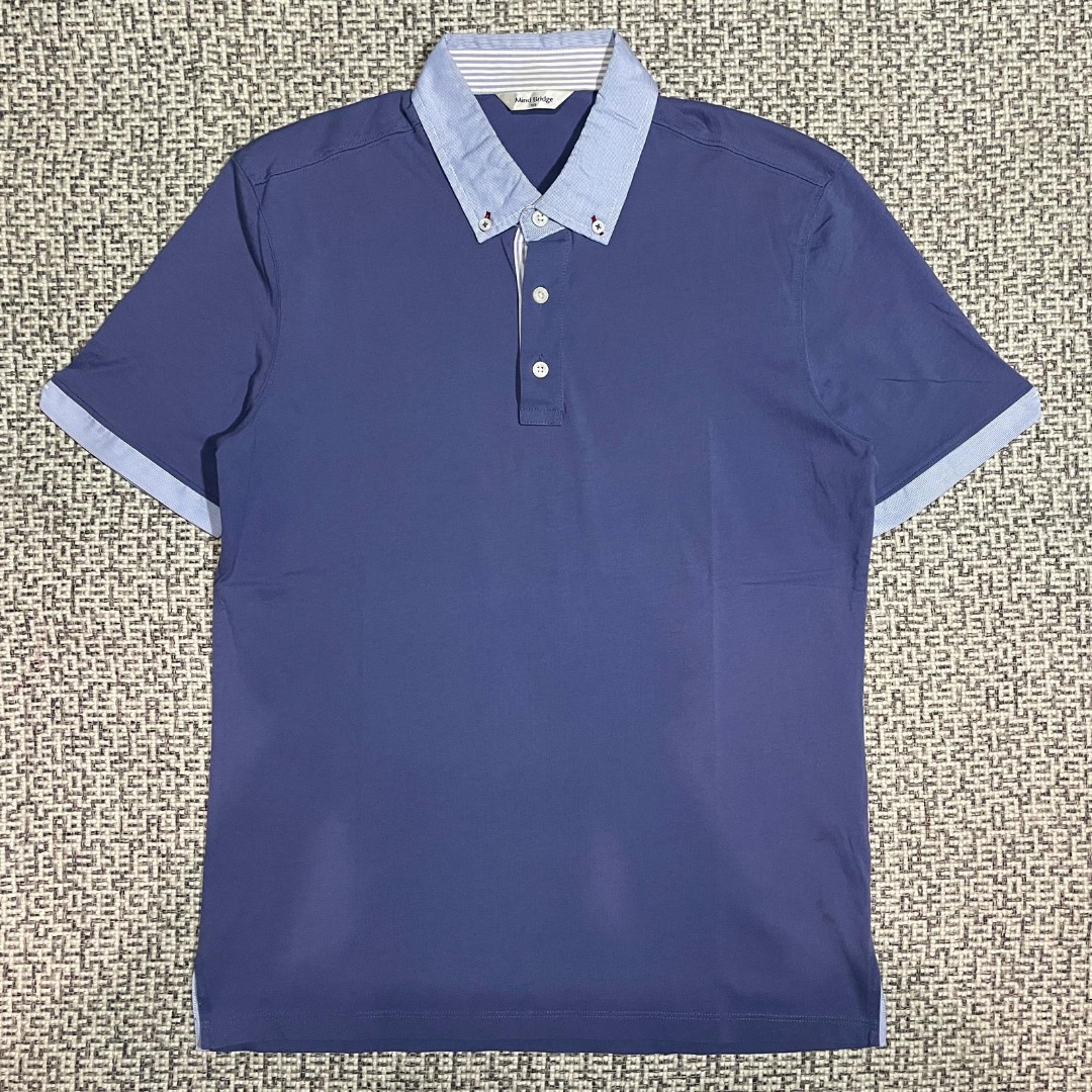 Old Money Ocean Blue Polo Shirt, Fesyen Pria, Pakaian , Atasan di Carousell