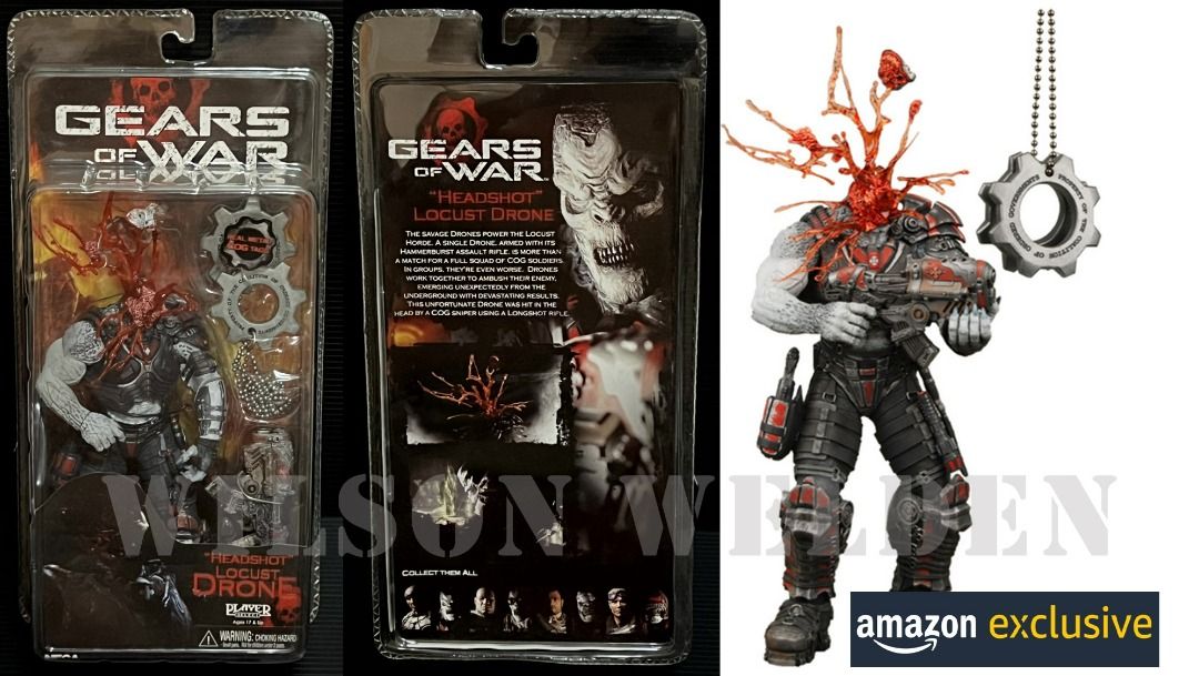 ORIGINAL NECA GEARS OF WAR 6" LOCUST DRONE (HEADSHOT)(AMAZON EXCLUSIVE ...