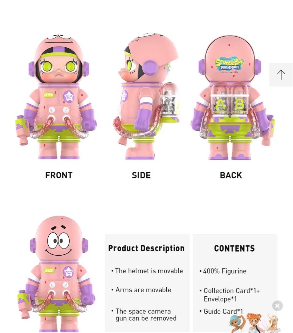 Popmart Megaspace Molly 400% Patrick Star, Hobbies & Toys, Toys & Games ...