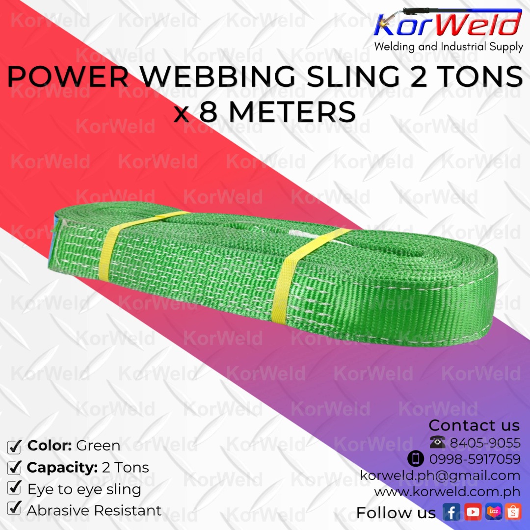 Power Webbing Sling 2 Tons x 8 Meters, Commercial & Industrial ...