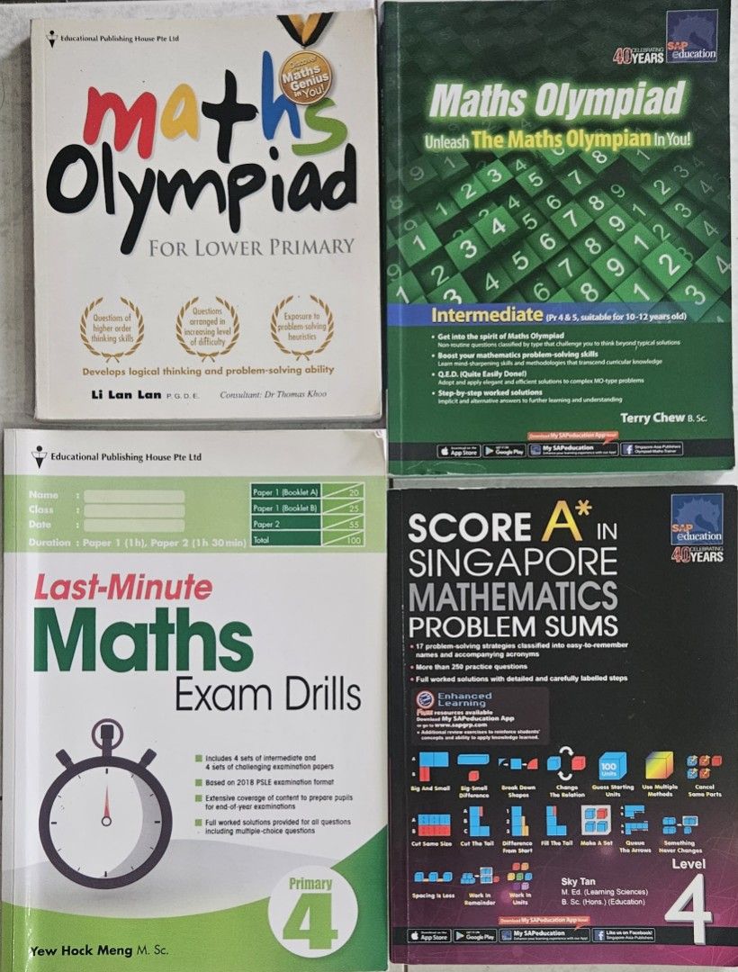 P4 math assessment book, Primary Olympiad Maths, Last Minutes Maths ...