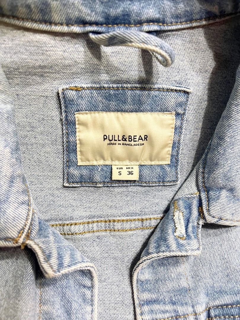 Pull & Bear Oversized Washed Denim Jacket, Women's Fashion, Coats, Jackets and Outerwear on ...