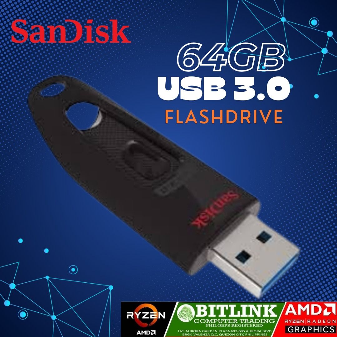 SANDISK ULTRA 64GB USB 3.0 FLASH DRIVE, Computers & Tech, Parts ...