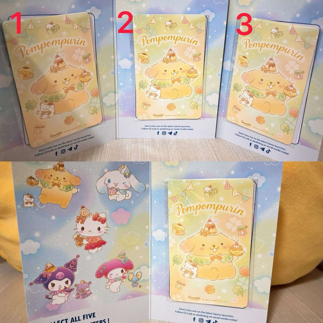 Sanrio Characters SimplyGo Ezlink Card Pompompurin, Hello Kitty ...