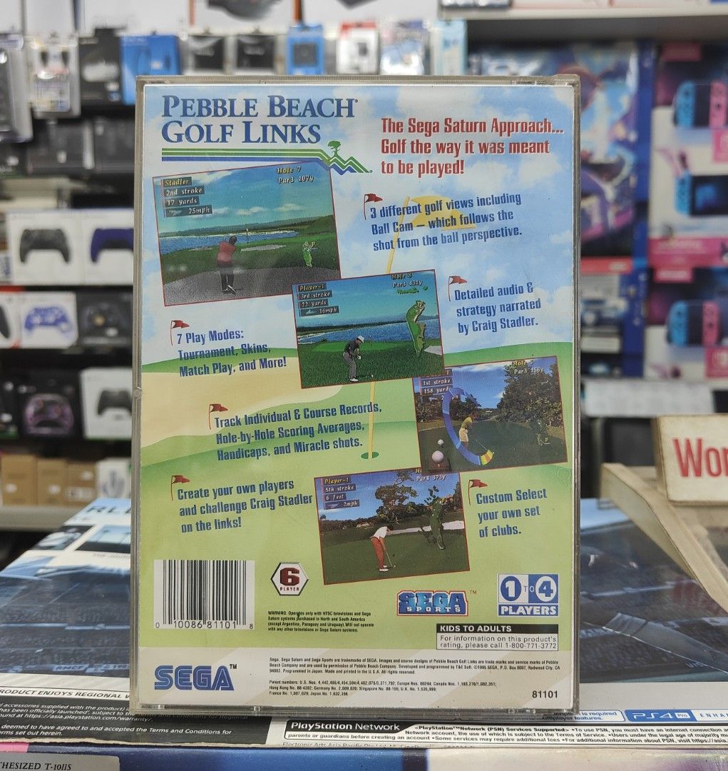 Sega Saturn Pebble Beach Golf Links, Video Gaming, Video Games, Others ...