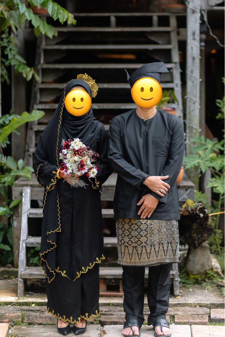 Sewa / Rent Baju Nikah Kahwin Pengantin Hitam Tema Klasik, Women's ...