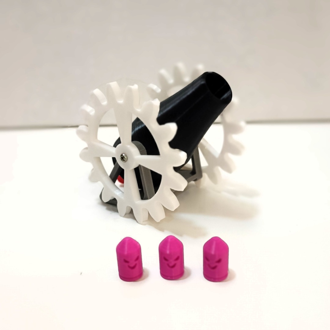 Spring Powered Cannon Toy Projectile Launcher Adjustable Barrel ...