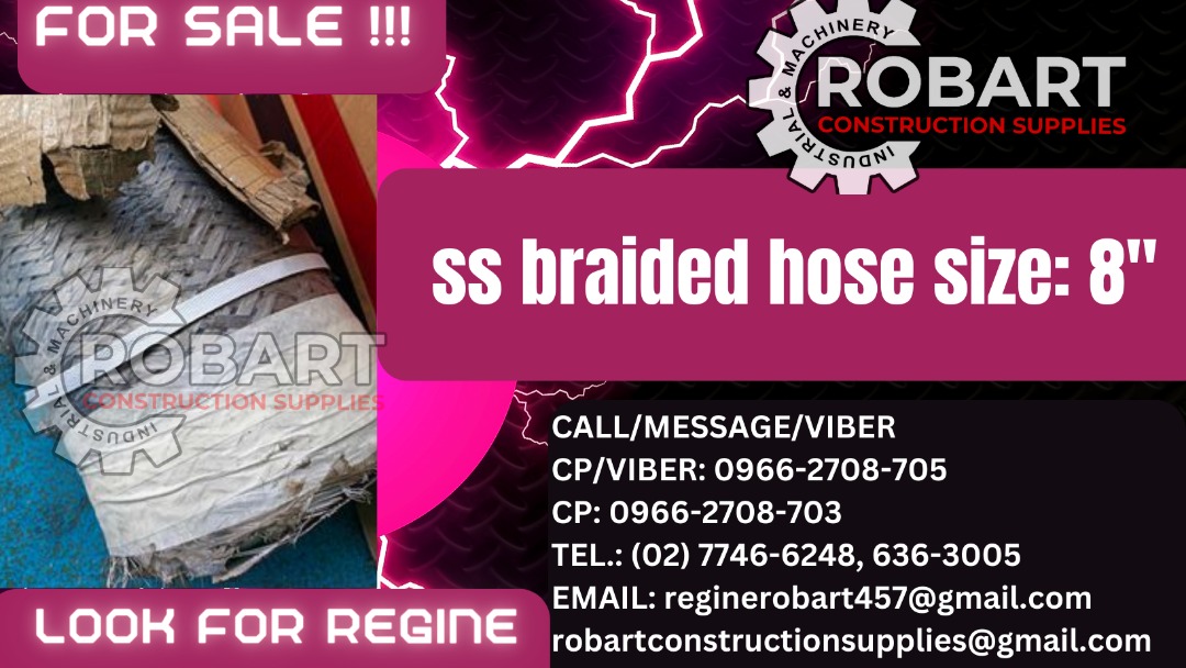 ss braided hose size: 8", Commercial & Industrial, Construction Tools ...
