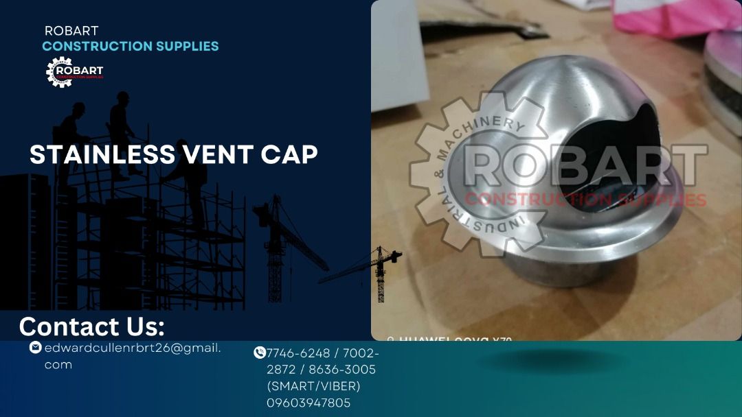 Stainless vent cap 3", Commercial & Industrial, Construction & Building ...