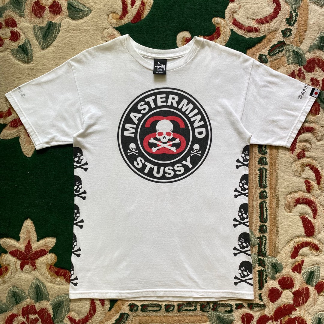 Stussy x Mastermind White Tee, Men's Fashion, Tops & Sets, Tshirts & Polo Shirts on Carousell