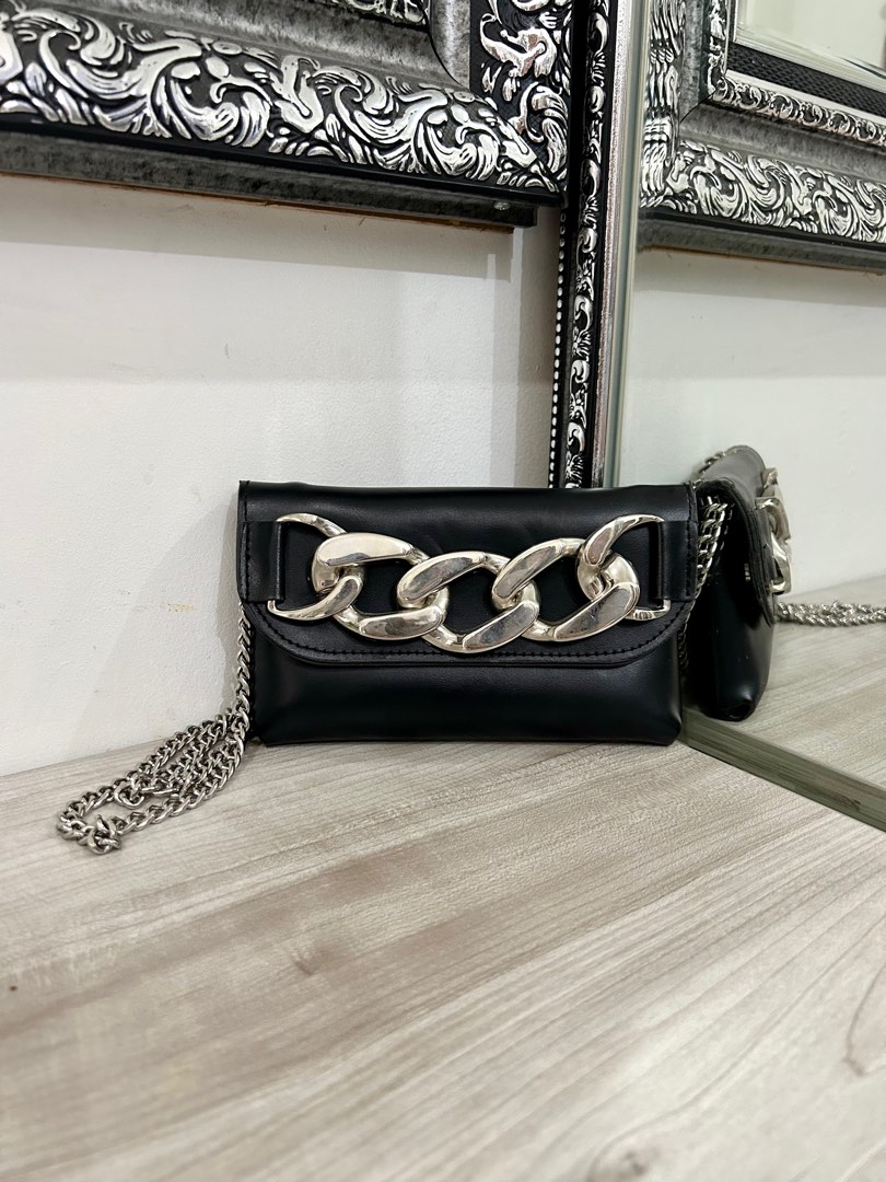 Tas rantai tali rantai silver original Baru, Fesyen Wanita, Tas ...