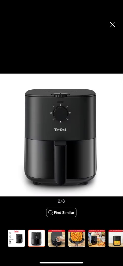 TEFAL EY1308 EASY FRY ESSENTIAL AIR FRYER & GRILL, TV & Home Appliances ...
