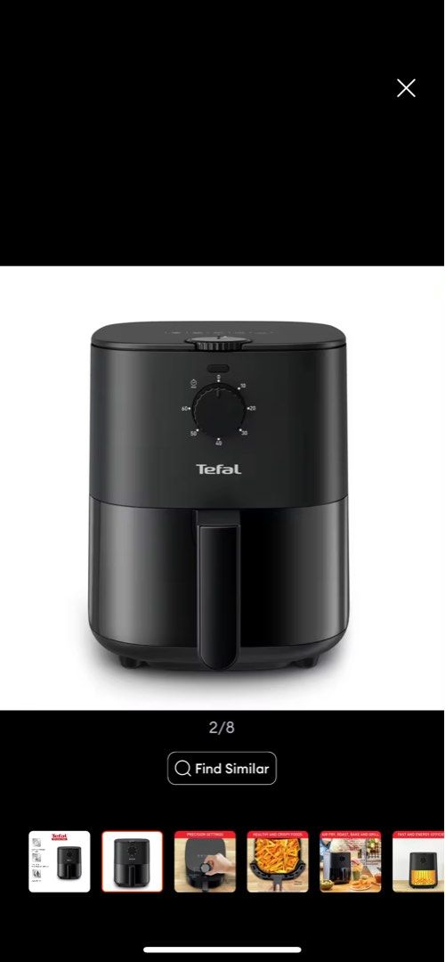 TEFAL EY1308 EASY FRY ESSENTIAL AIR FRYER & GRILL, TV & Home Appliances ...