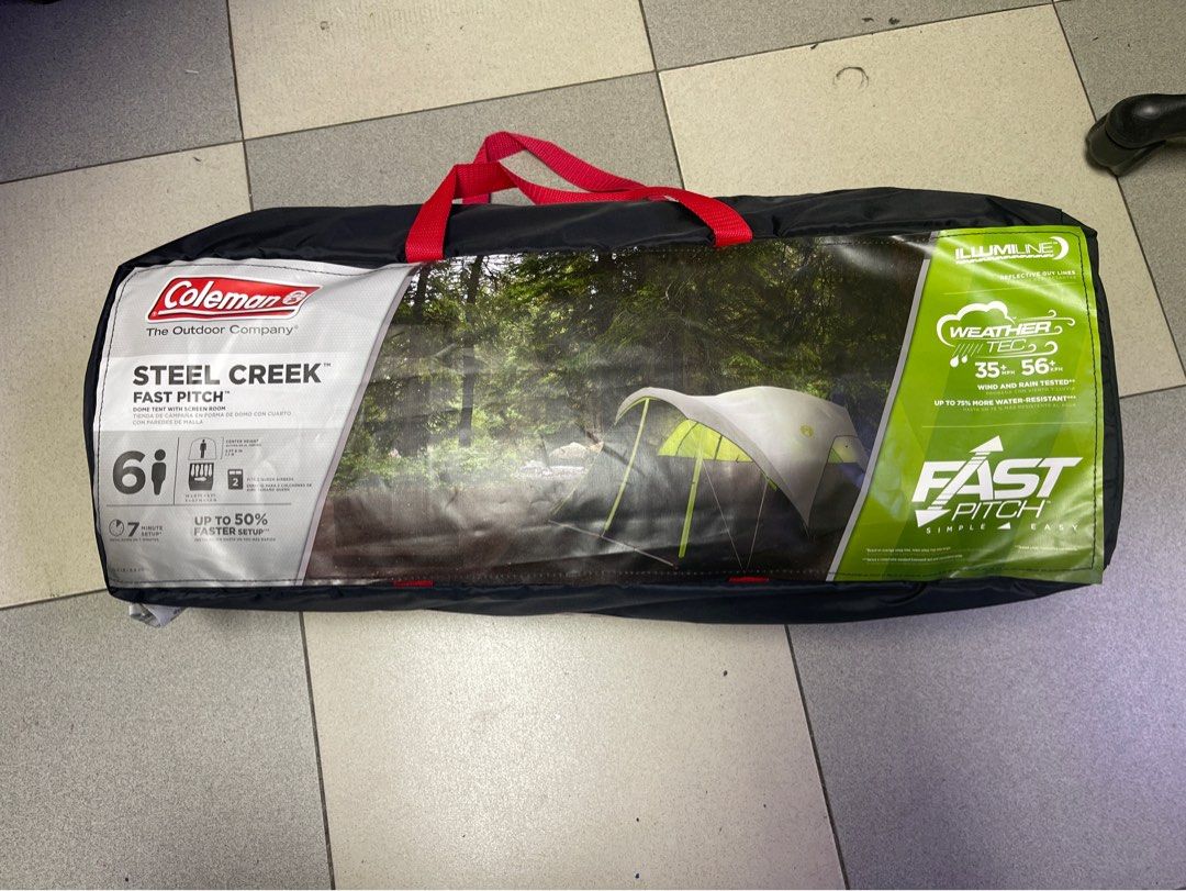 TP-Coleman Steel Creek Fast Pitch Dome Camping Tent with Screened Porch ...