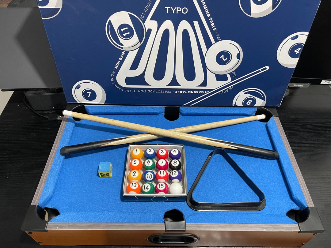 TYPO Brand Mini Billiard Pool Table Top, Hobbies & Toys, Toys & Games ...