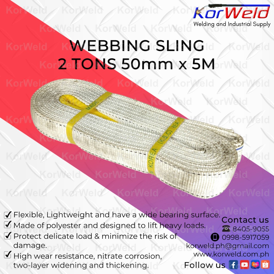 Webbing Sling 2 Tons 50mm x 5m, Commercial & Industrial, Construction ...