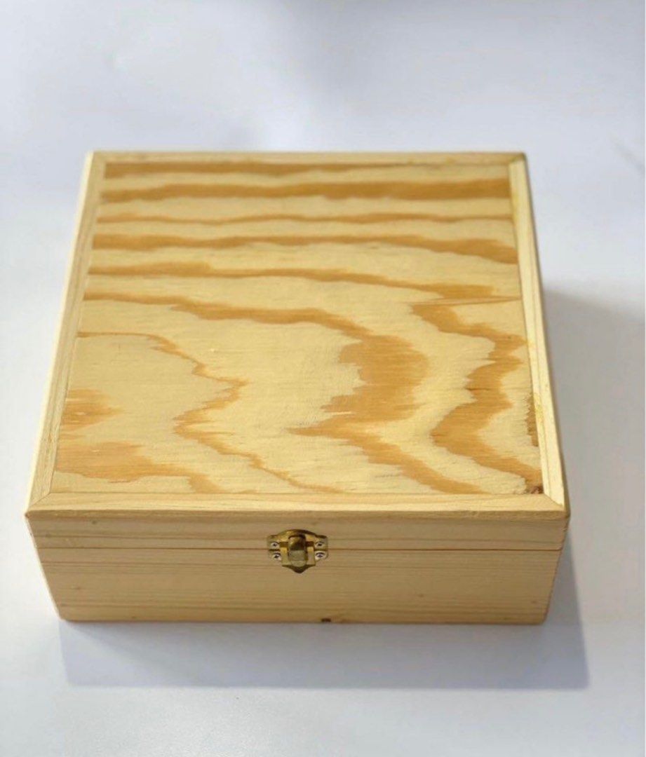 WOOD BOX / BOX KOTAK KAYU HANDMADE, Perabotan Rumah di Carousell