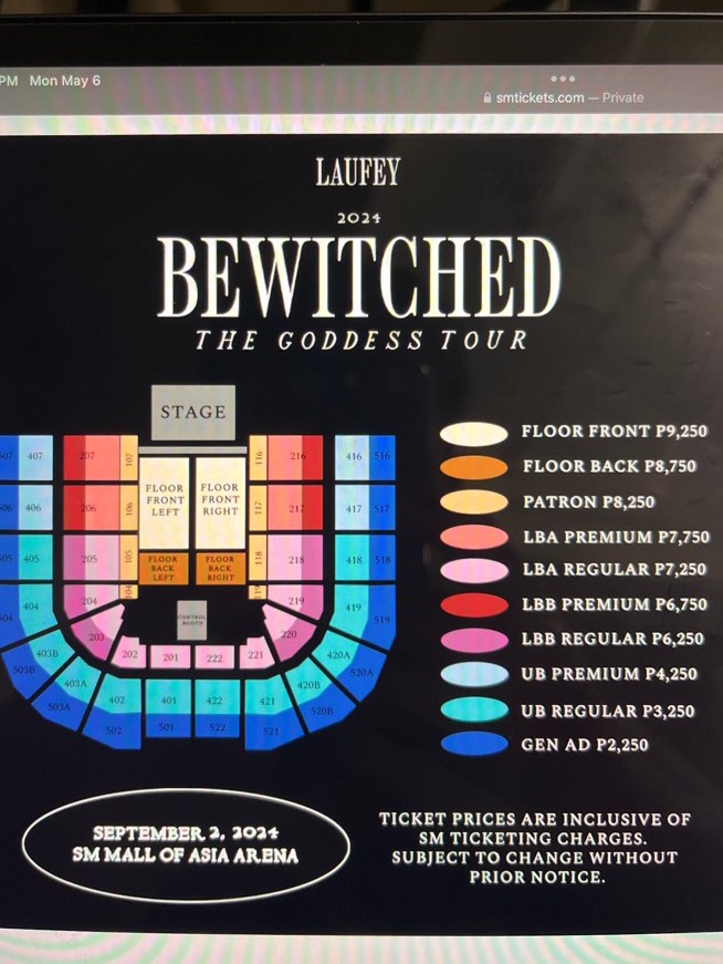 WTS Laufey 2024 Bewitched The Goddess Tour LBA Regular 219, Tickets ...