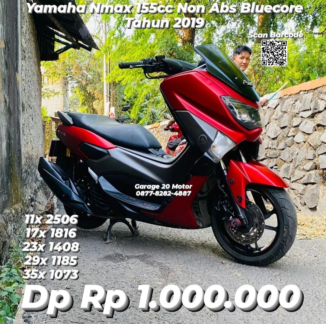 Yamaha nmax 155cc non ABS bluecore tahun 2019, Motor di Carousell