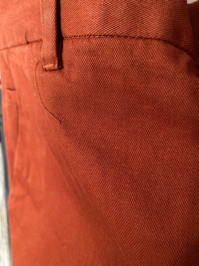 Zara Man burnt orange chinos, Men's Fashion, Bottoms, Chinos on Carousell