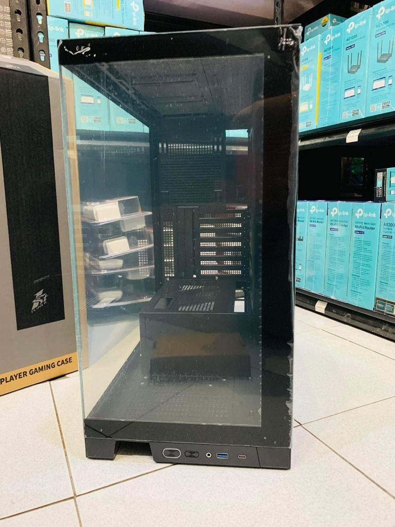 1STPLAYER Miku MI8 Gaming PC Case ATX Tempered Glass Front Side Black ...