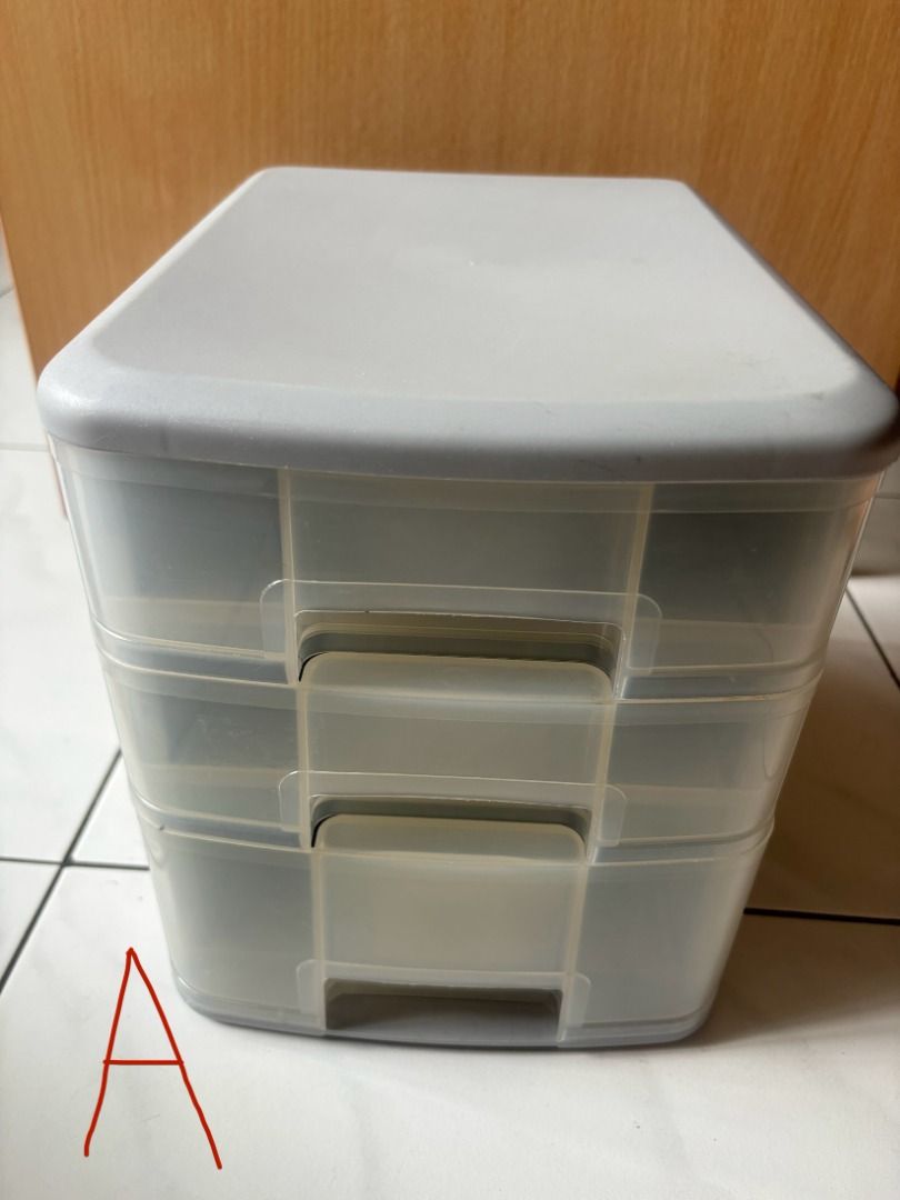 3-Tier Plastic Drawer Storage, Furniture & Home Living, Home ...