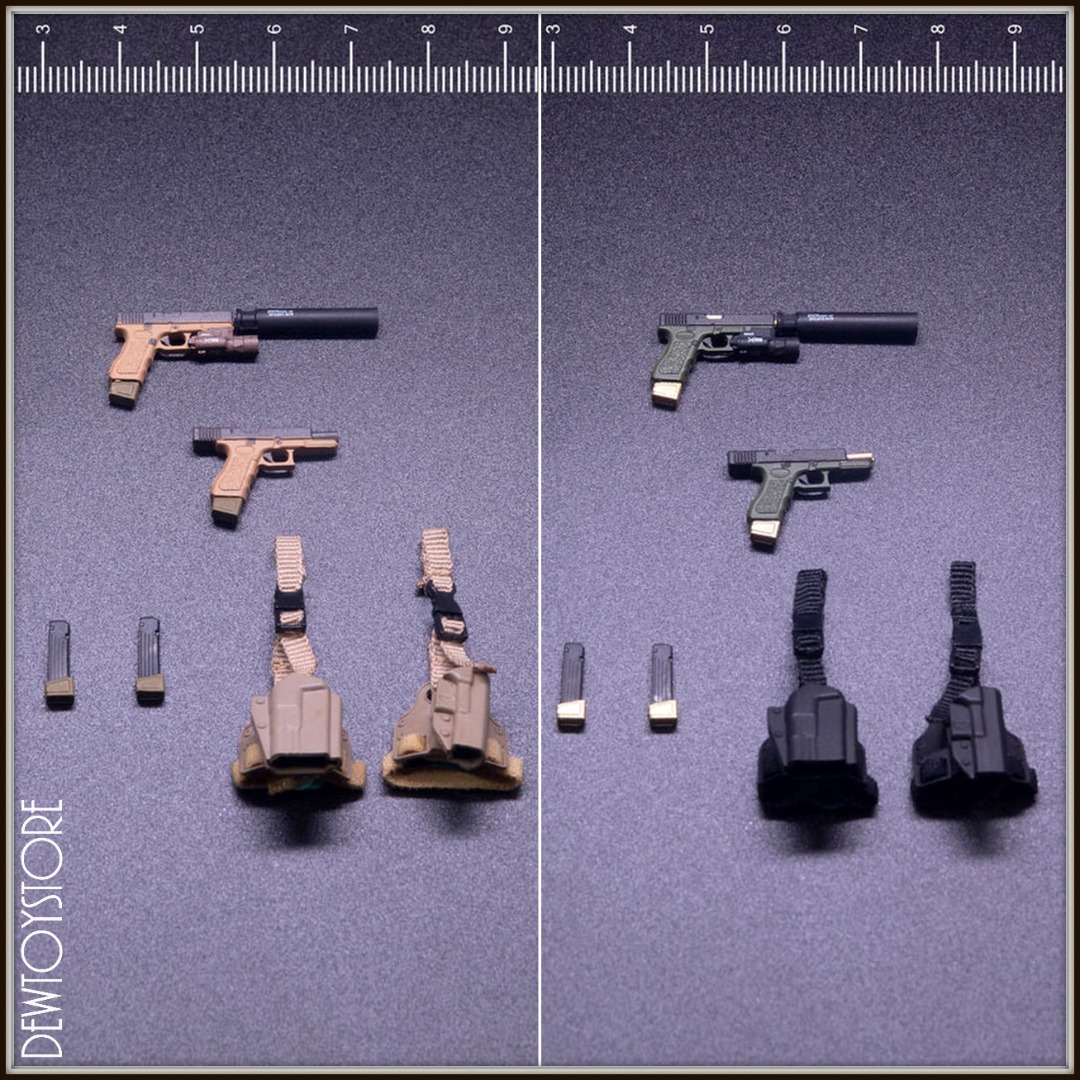 ⭐️ [𝗣𝗿𝗲-𝗼𝗿𝗱𝗲𝗿] Hasuki 1/12 Scale Action Figure Accessories - G17 Weapon ...