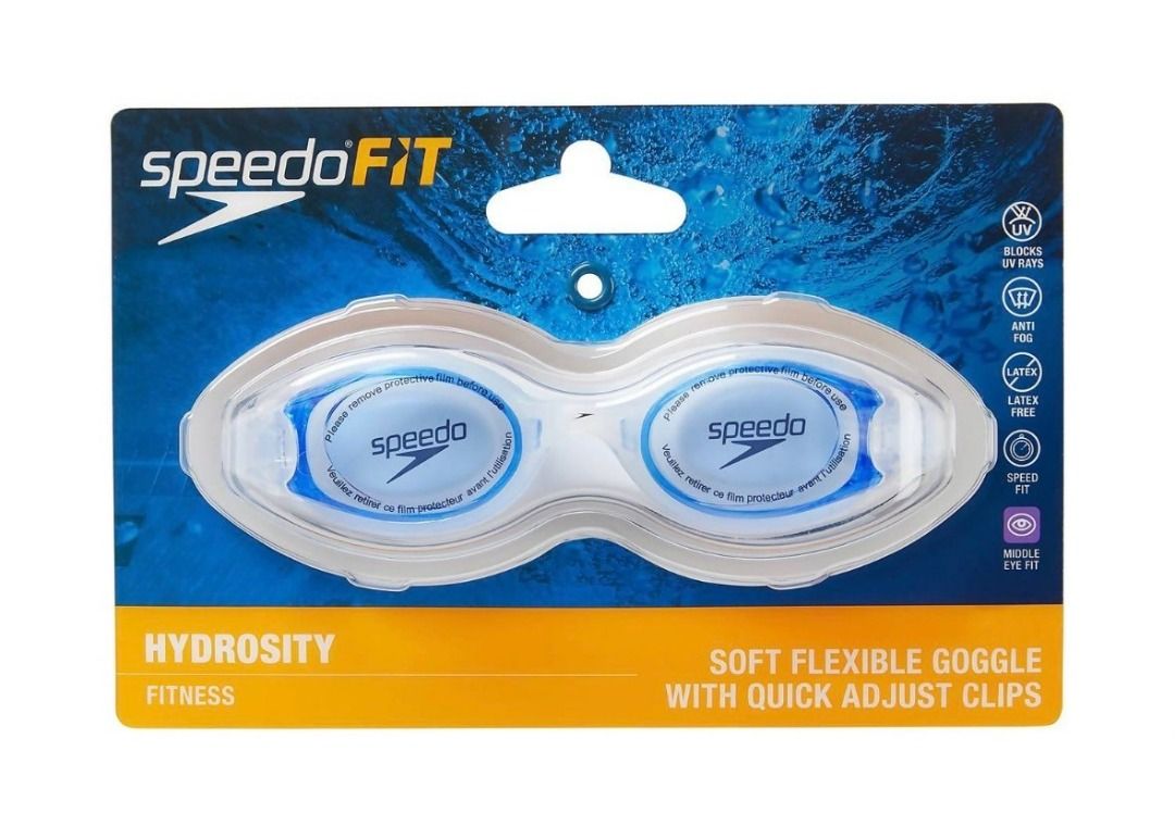 Speedo FIT 運動泳鏡 Hydrocity (Fitness) 藍, 體育器材, 運動與比賽用品, 水上活動在旋轉拍賣