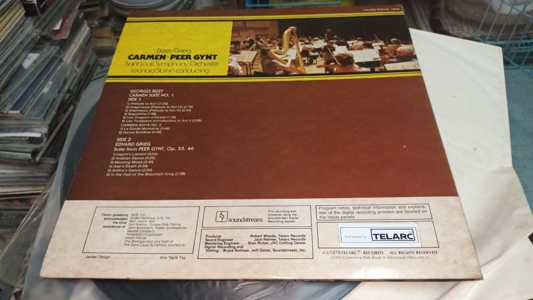 古典名盤 TELARC 發燒天碟 德版 LEONARD SLATKIN / SAINT LOUIS SYMPHONY ORCH., BIZET / GRIEG CARMEN / PEER ...