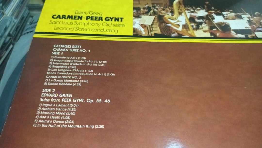 古典名盤 TELARC 發燒天碟 德版 LEONARD SLATKIN / SAINT LOUIS SYMPHONY ORCH., BIZET / GRIEG CARMEN / PEER ...