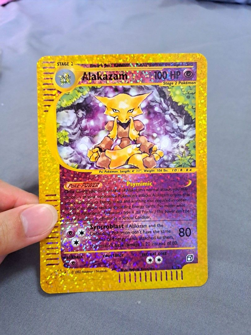 Alakazam Reverse Holo Jumbo Box Topper 2002 Pokemon Expedition, Hobbies ...
