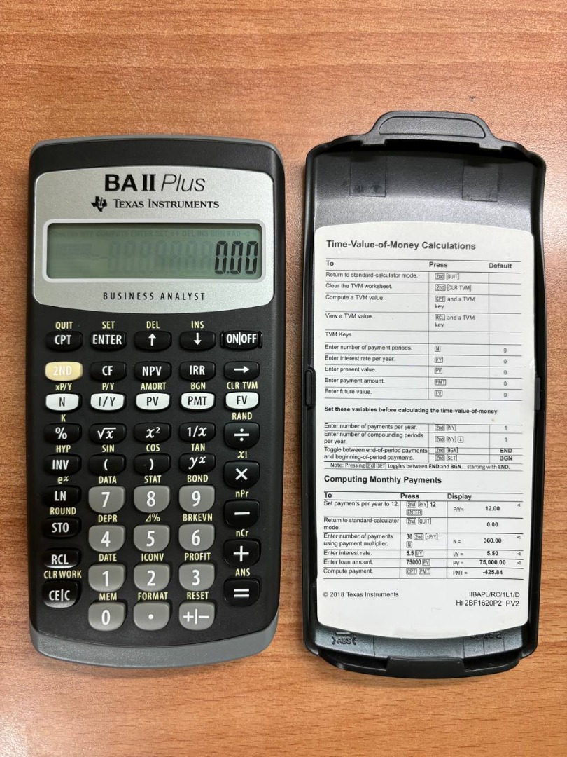 BA II Plus Texas Instruments Financial Calculator, Hobbies & Toys ...