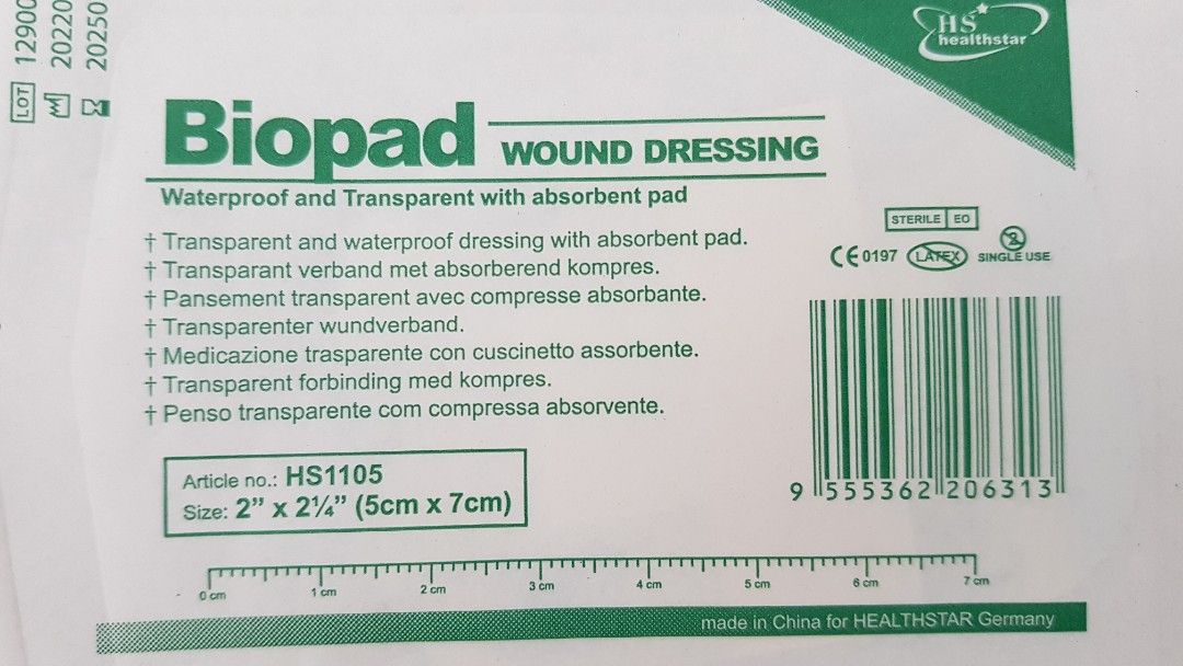 Biopad Wound Dressing Pad, Health & Nutrition, Medical Supplies & Tools ...