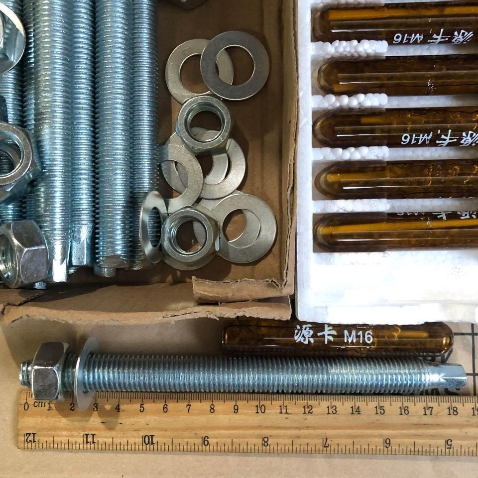 Chemical Anchor Bolt M16 X 190mm Epoxy Glass Test tube type, Furniture ...