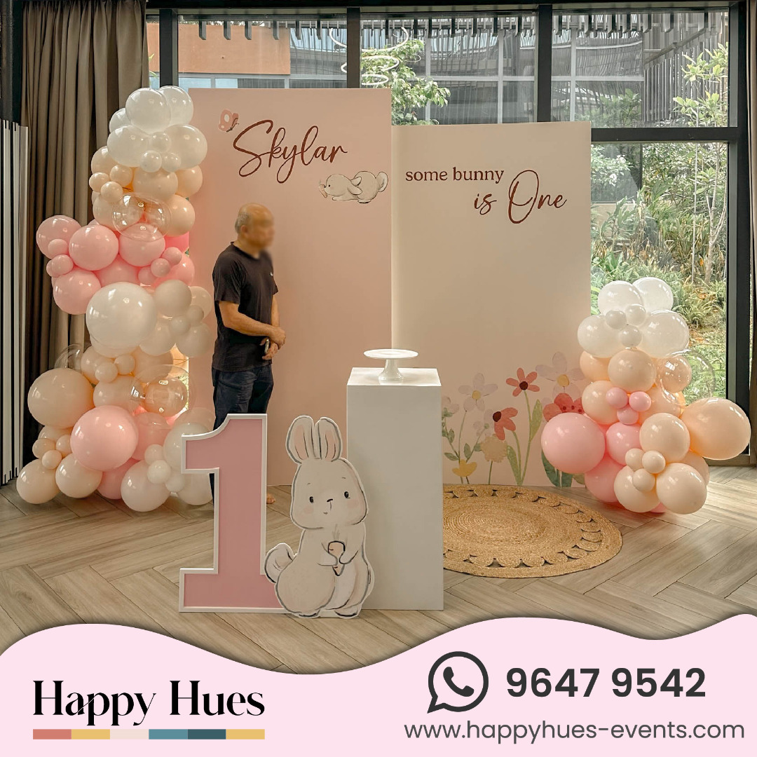 Customised Backdrop board Setup, Birthday Deco, Foam Board and Balloon ...