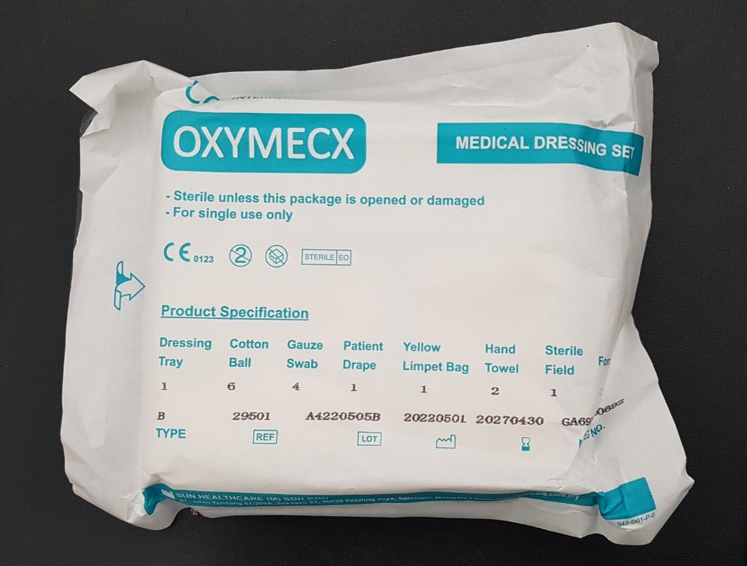 Connecx-Oxymecx Dressing Set (3 forceps) X 4 Packs, Health & Nutrition ...