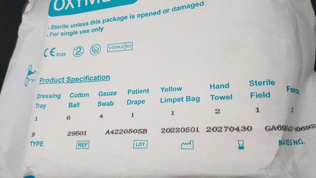 Connecx-Oxymecx Dressing Set (3 forceps) X 4 Packs, Health & Nutrition ...
