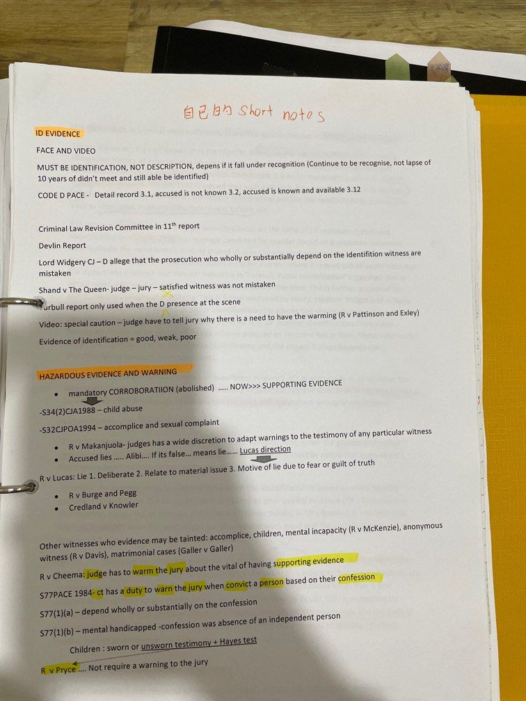 Evidence llb notes and past year, Hobbies & Toys, Books & Magazines ...