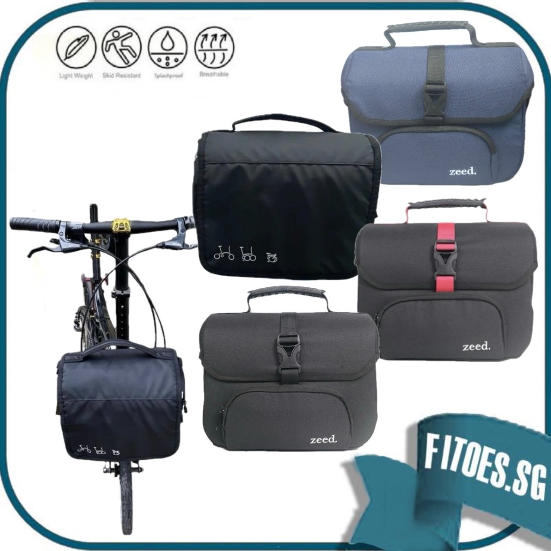 Folding Bike Front Block Bag Medium Size With Stand Holder ZEED, Sports ...