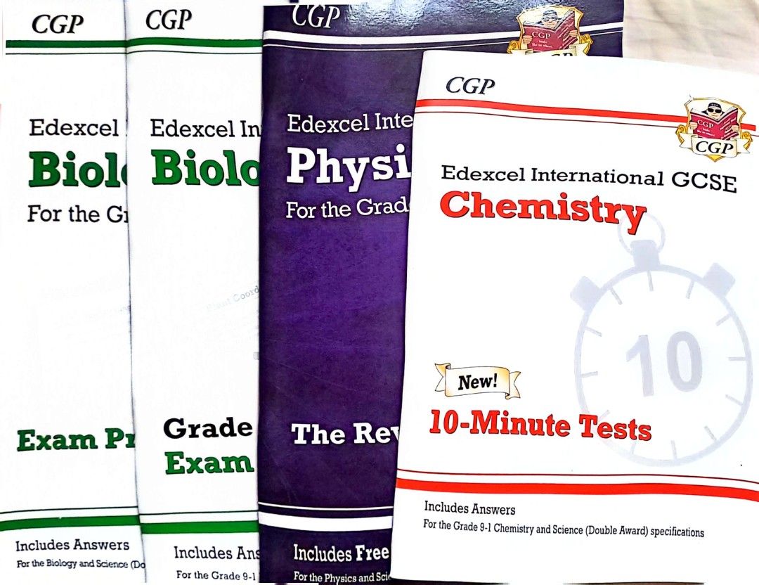 GCSE Bio Workbook & Chem 10-minute test & Phy Rev Guide, 興趣及遊戲, 書本 & 文具 ...