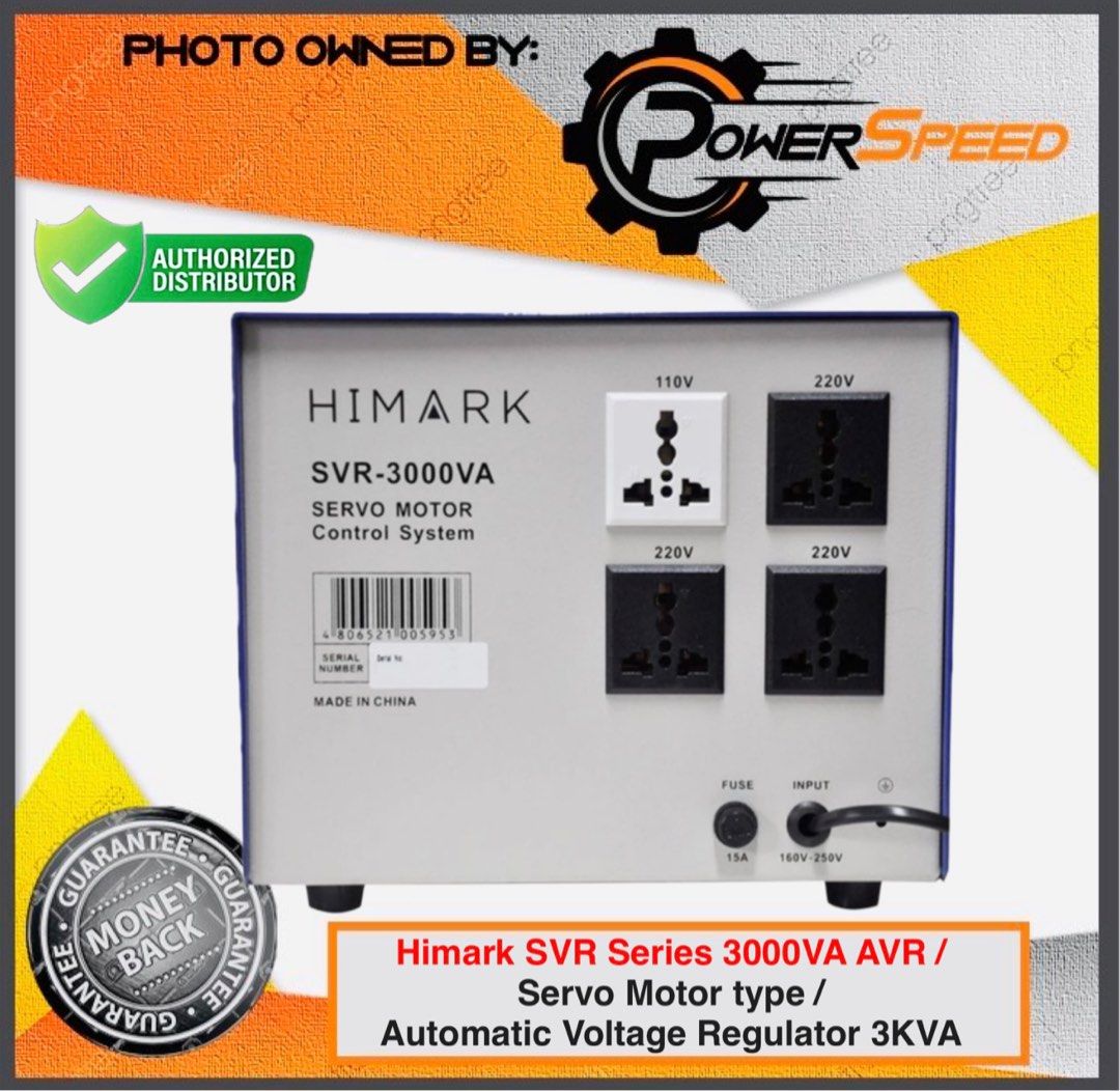 Himark 3000w AVR Automatic Voltage Regulator 3000VA Servo Motor Type ...