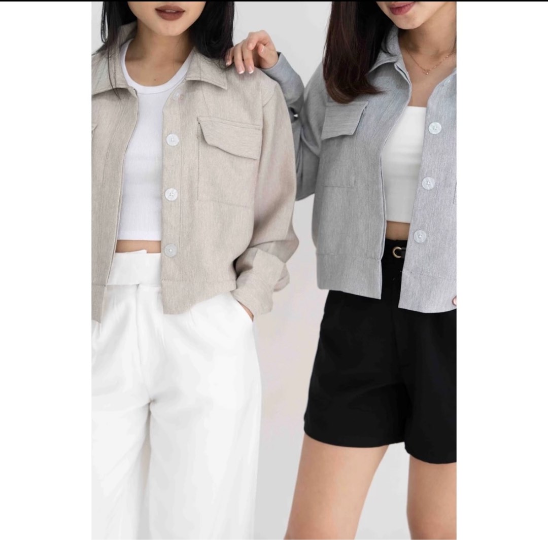 Iweargracie - Gwen Outer Top (Jaket), Fesyen Wanita, Pakaian Wanita, Baju Luaran di Carousell