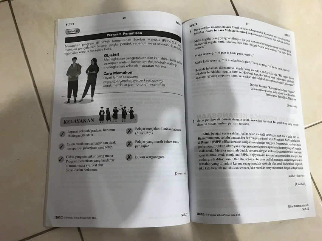 KERTAS SOALAN PEPERIKSAAN SEBENAR SPM 2021 BAHASA MELAYU, Hobbies ...