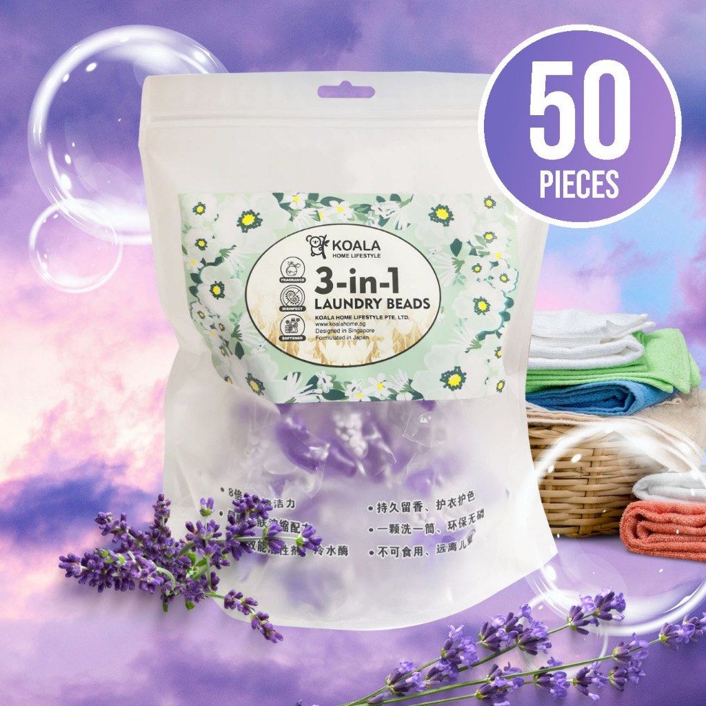 Koala Home 3 in 1 Laundry Capsule Pods Detergent for washing clothes - Lavender Scent, Furniture ...