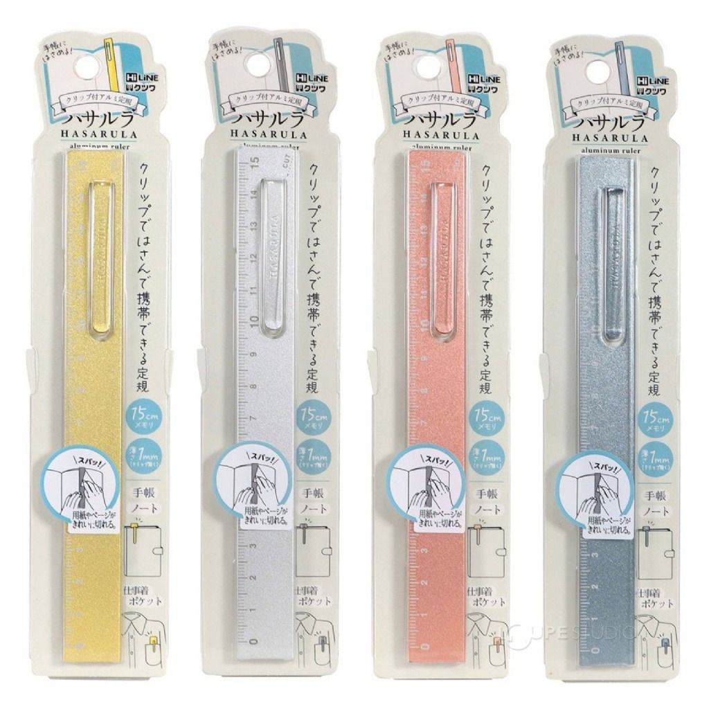 Kutsuwa Hasarula 鋁尺帶夾, 興趣及遊戲, 手作＆自家設計, 文具 - Carousell