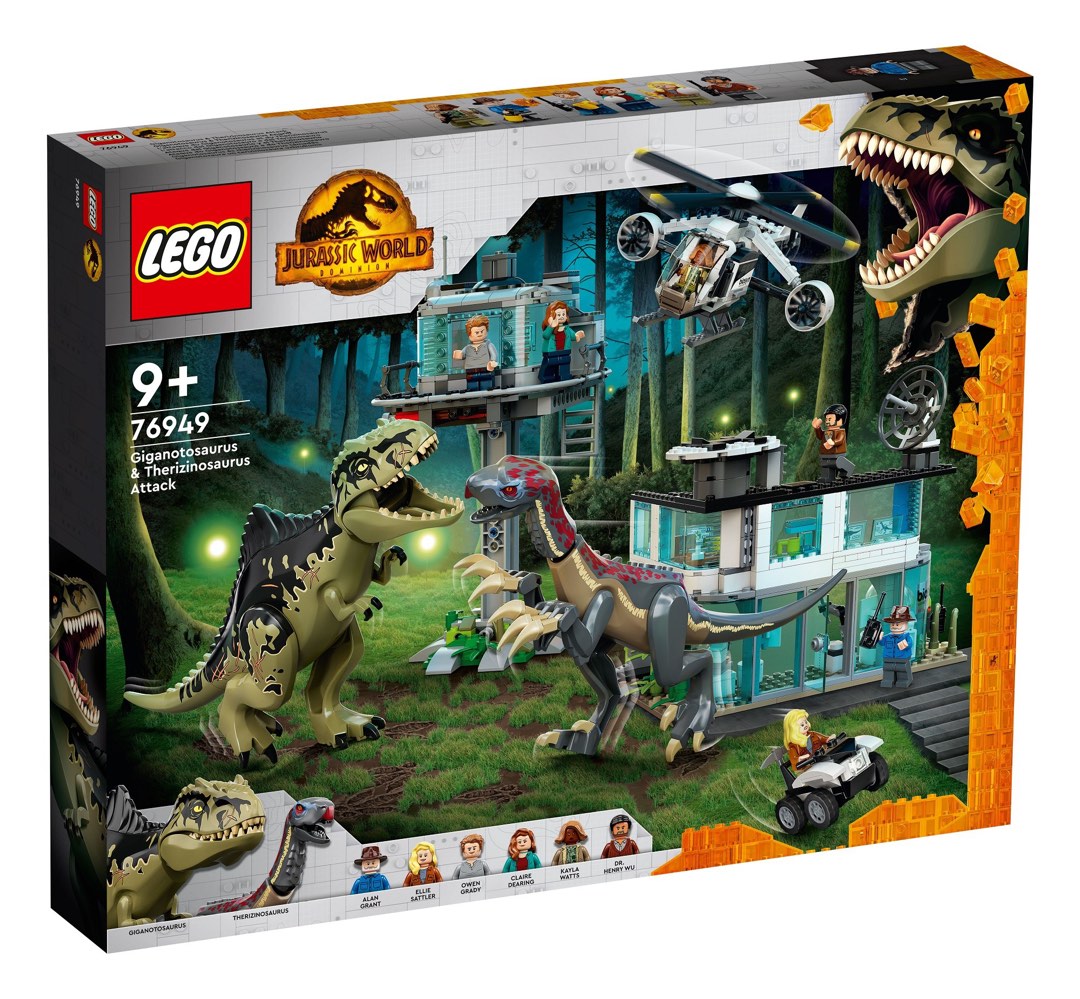 Lego Jurassic World 76949 Giganotosaurus & Therizinosaurus Attack ...