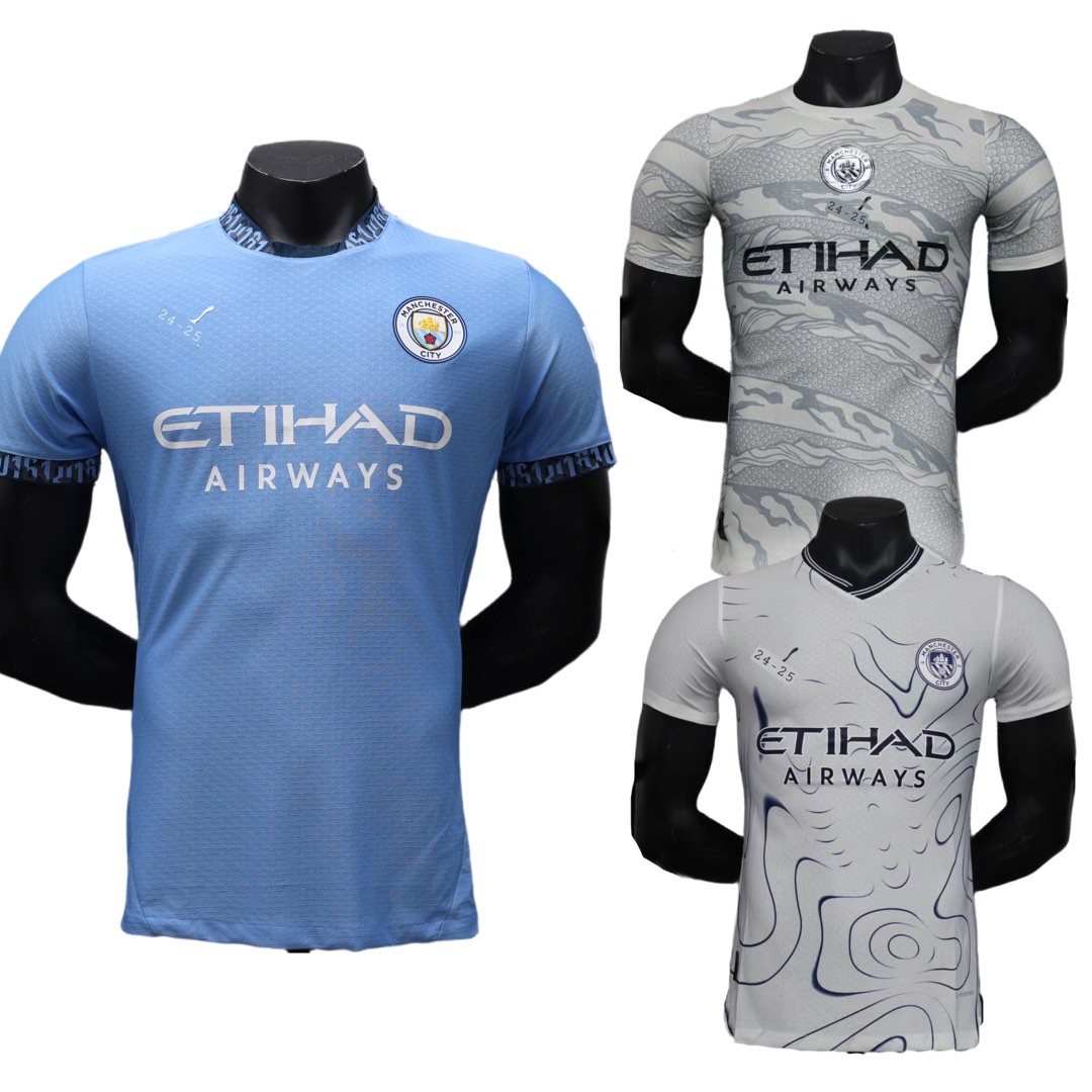 Manchester City Jersey 24-25 Home Away Third Player version Football ...